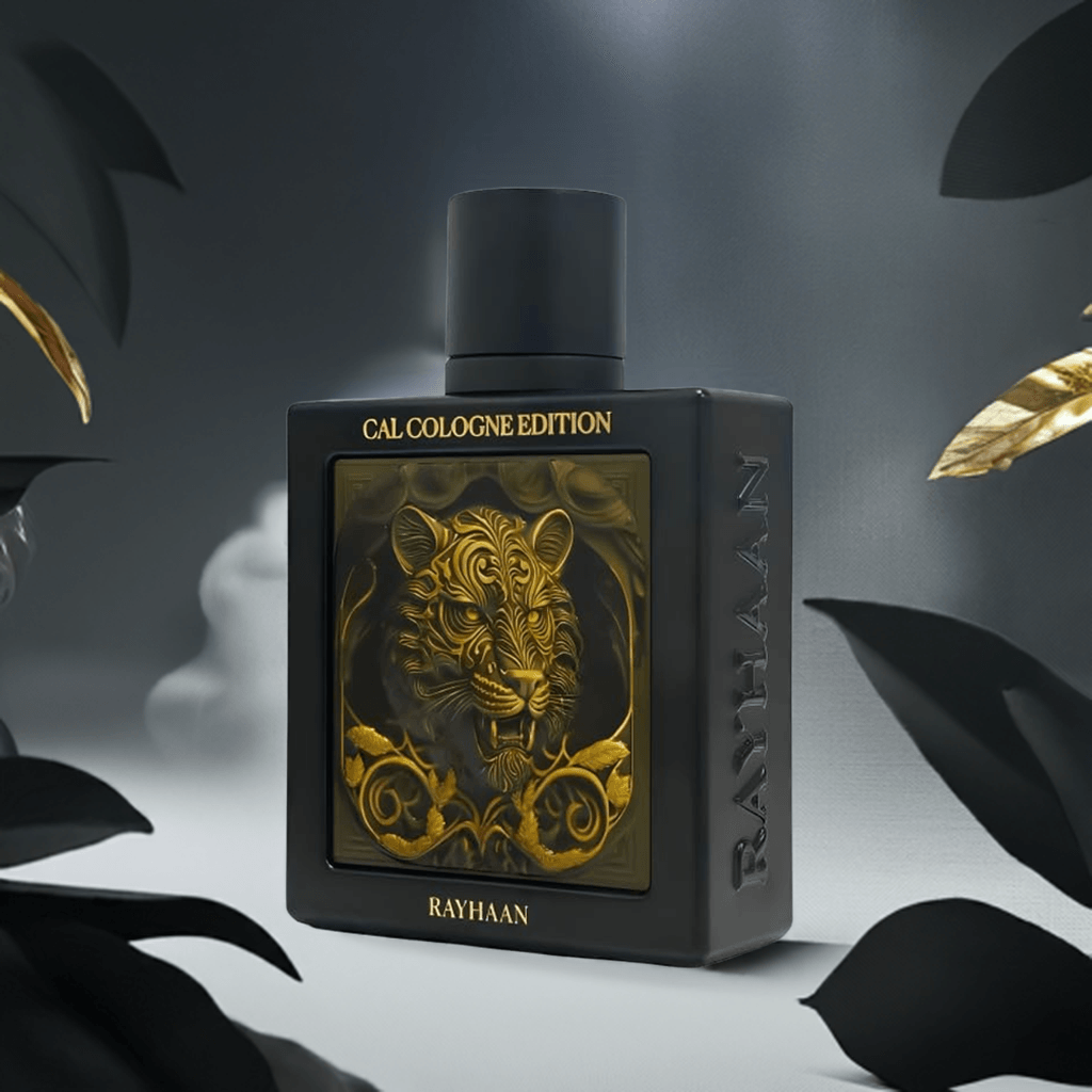 Rayhaan Tiger Cal Cologne – Opulent Oud & Saffron Extrait – AROMA HOUSE